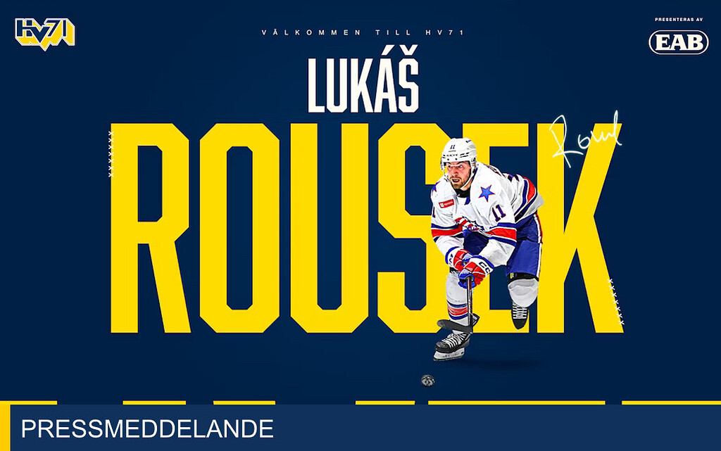 Tråden om #70 Lukáš Rousek - HV71 - Spelare och ledare - HV71fans.se